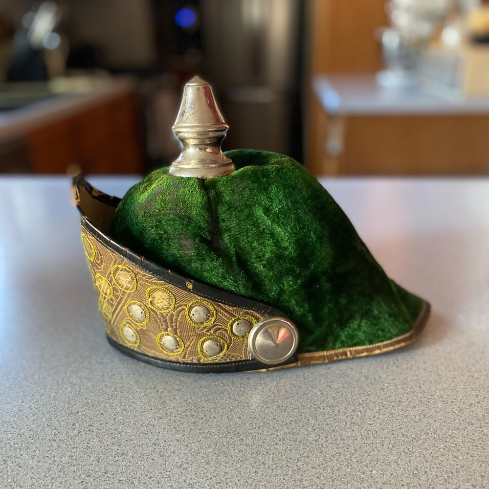 Victorian Odd Fellows Ceremonial Hat Helmet Vtg - Gem